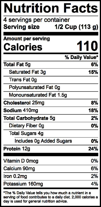 Cottage Cheese Nutrition Label | Blog Dandk Cottage Cheese Nutrition Label | Blog Dandk